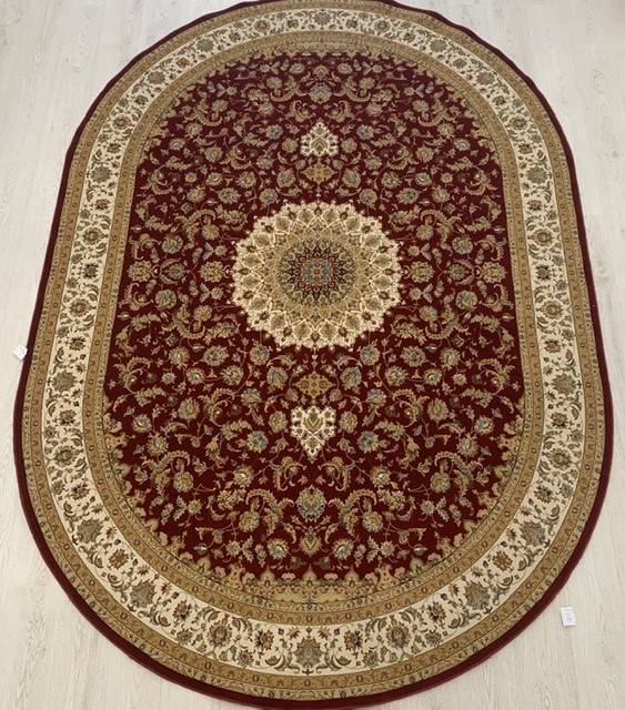 Covor clasic oval visiniu 3802A 230/330 cm | CerbulAlbastru