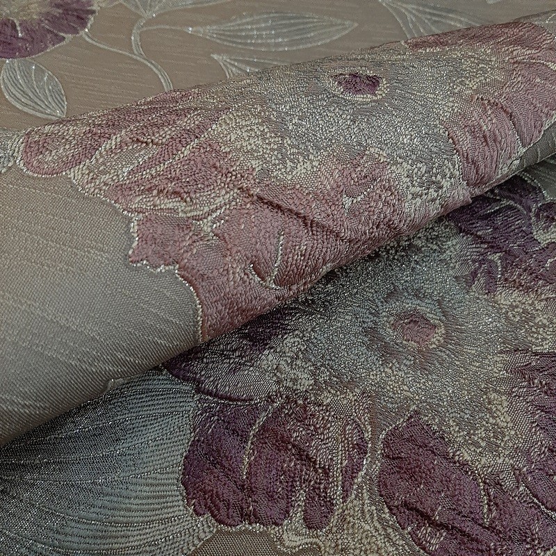 Tapițerie cu flori mov- roz | CerbulAlbastru